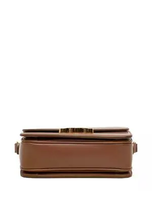 Celine Triomphe Crossbody Bag In Shiny Calfskin - Brown