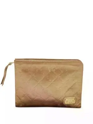 Longchamp Quilted Clutch Bag - Neutrals