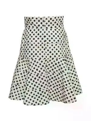 Dolce & Gabbana Polka Dot-print Flared Skirt - Neutrals