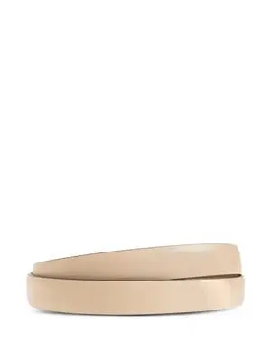 TOD'S Timeless Leather Belt With T Timeless Buckle - Neutrals