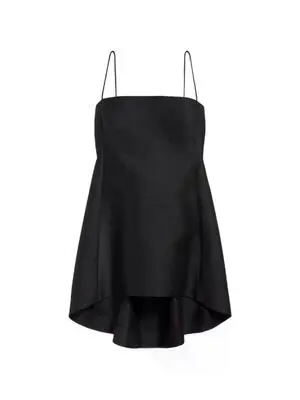 Balenciaga Babydoll Spaghetti-strap Mini Dress - Black