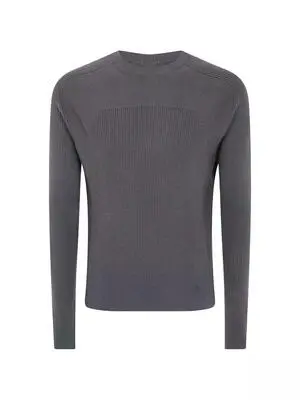 Rick Owens Ribbed-knit Panelled Sweater - Grey