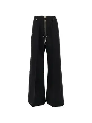 Rick Owens Drawstring-fastening Wide-leg Trousers - Black