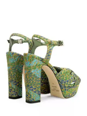 JIMMY CHOO Heloise Knotted Platform Sandals