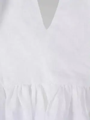 Staud Broderie-anglaise Halterneck Dress - White