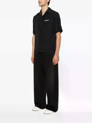 Amiri Logo-embroidered Camp-collar Shirt