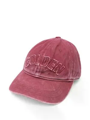 GOLDEN GOOSE Logo-patch Star-stud Baseball Cap - Red