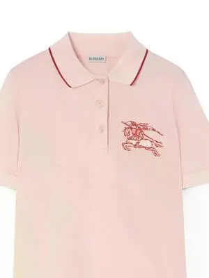 Burberry Cotton Piqué Polo Shirt Dress With Knight And Heart Embroidery