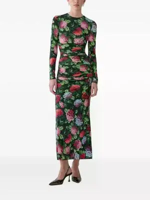 Carolina Herrera Hydrangea-print Maxi Dress - Green