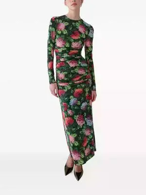 Carolina Herrera Hydrangea-print Maxi Dress