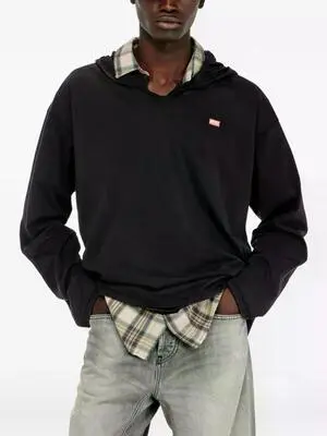 DIESEL® Long-sleeve T-shirt With Flannel Hood