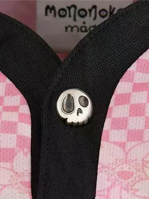 MONONOKE MADE Check-pattern Floral-print Polo Shirt