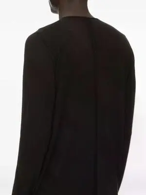 Rick Owens V-neck Wool Sweater - Black