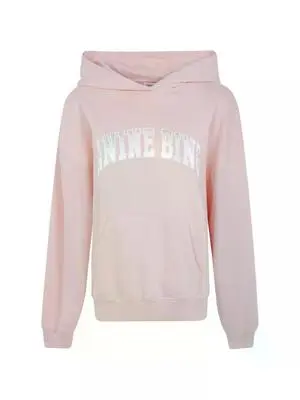 ANINE BING Logo-embroidered Hoodie - Pink