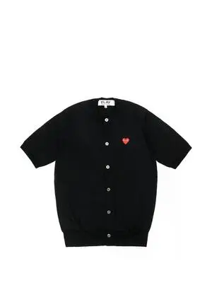 Play Comme Des Garcon Logo-patch Short-sleeve Cardigan