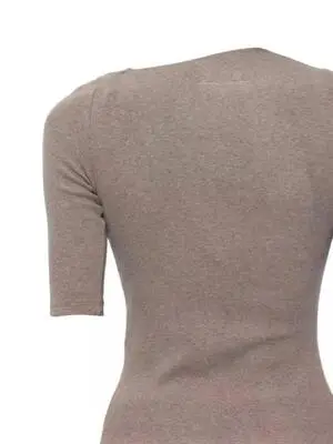 MAISON MARGIELA Asymmetrical-neck Ribbed-knit Sweater