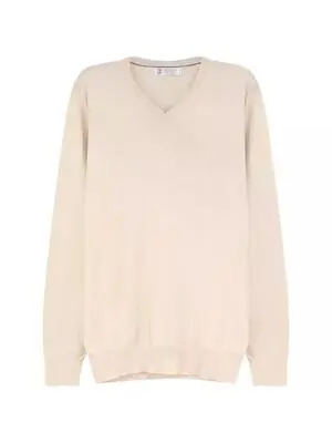 Brunello Cucinelli V-neck Sweater - Neutrals