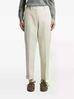 Peserico Pressed-crease Trousers - Neutrals