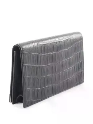 Saint Laurent 2010s Croc-embossed Clutch Bag
