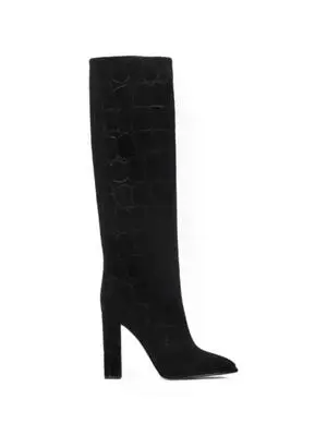 LE SILLA Elsa Croc-effect Boots - Black