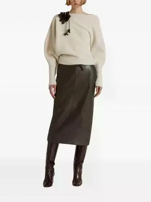 Alberta Ferretti Tie-waist Skirt - Brown