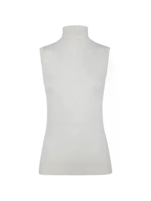 Max Mara Sleeveless Turtleneck Top - Neutrals