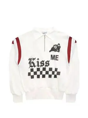 Vaquera Kiss Me Quarter-zip Sweater - White