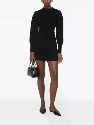 ANINE BING Ribbed Knit Long Sleeve Dress
