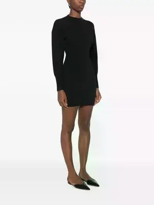 ANINE BING Ribbed Knit Long Sleeve Dress