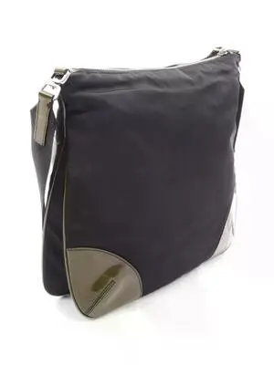 Prada 2000s Tessuto Patent-leather Shoulder Bag