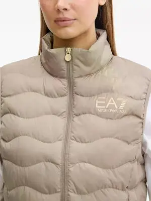 EA7 Quilted Logo-print Gilet