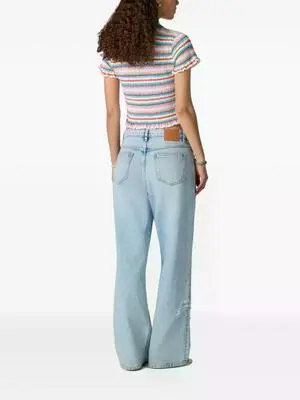 Casablanca Casablanca Striped Cotton Polo Shirt White