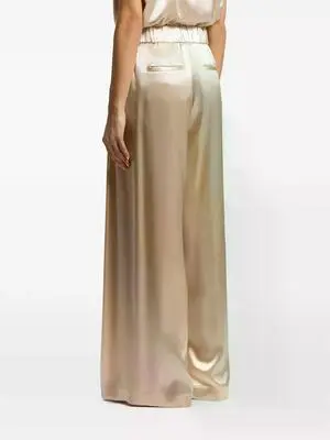 Peserico Satin-finish Elasticated-waistband Palazzo Pants