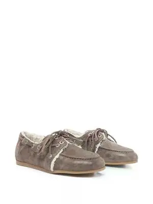 Peserico Faux-fur-lined Suede Loafers
