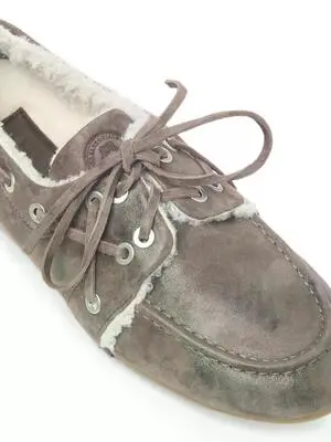 Peserico Faux-fur-lined Suede Loafers