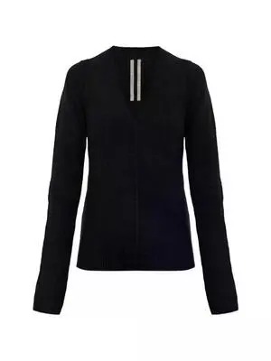Rick Owens V-neck Cashmere-blend Sweater - Black