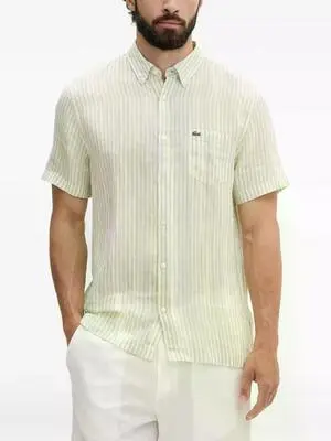 Lacoste Striped Short-sleeve Shirt - Green