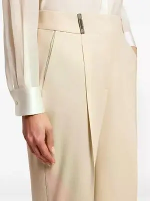 Peserico Pleat-detail Trousers With Chain-link Trim