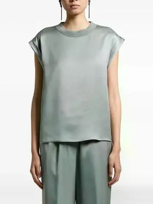 Peserico Satin-finish Blouse - Green