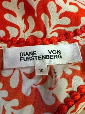 Diane Von Furstenberg Fisher Leaf-print Mini Dress