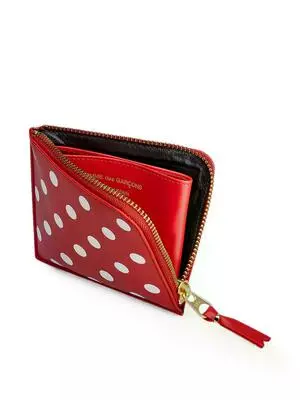 Comme Des Garçons Polka-dot Zip-around Wallet
