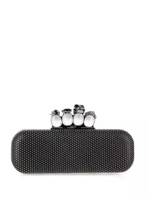 Alexander McQueen Skull Knuckle Studded Clutch Bag