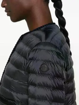 Moncler Circaete Braided Trim Short Down Jacket - Blue