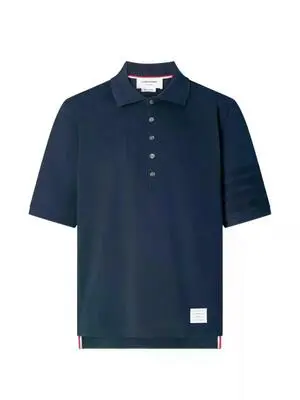Thom Browne 4-bar Ottoman Polo Shirt - Blue