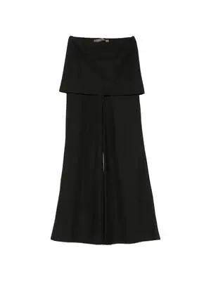 Enza Costa Twill Apron-style Trousers - Black