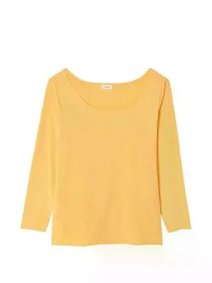 American Vintage Boat-neck Long-sleeve T-shirt - Yellow