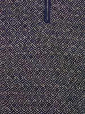 Stefano Ricci Geometric-pattern Quarter-zip Polo Shirt