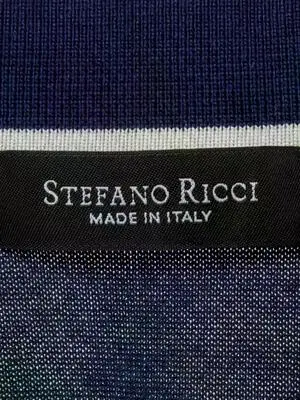 Stefano Ricci Geometric-pattern Quarter-zip Polo Shirt