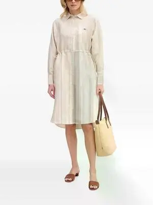 Lacoste Striped Asymmetric Shirt Dress