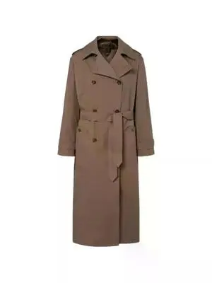 BLAZÉ MILANO Double-breasted Belted Trench Coat - Brown